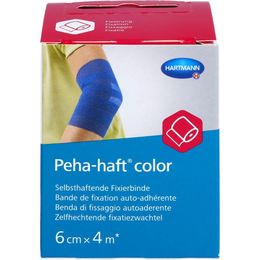 1001 Artikel Medical PEHA-HAFT Color Fixierbinde 6 cmx4 m blau 1 St