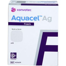 ACA Müller Aquacel Ag Foam nicht adhäsiv 5x5 cm Verband 10 St