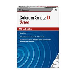 HEXAL&reg; Calcium Sandoz D Osteo 500 mg/1.000 I.E. Kautabl. 120 St