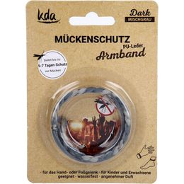 M&uuml;ckenschutz Armband PU-Leder mischgrau Kda 1 St