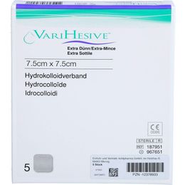 kohlpharma Varihesive extra d&uuml;nn 7,5x7,5 cm Hkv hydroaktiv 5 St