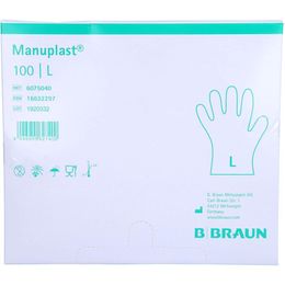 B.Braun Manuplast Einmal Handschuhe Pe Gr.L 100 St