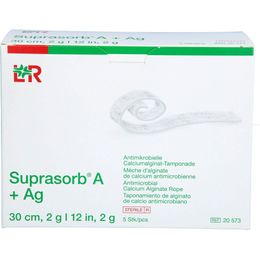 Lohmann & Rauscher Suprasorb A+Ag Antimik.Cal.Alginat Tamp.30 cm 2 g 5 St