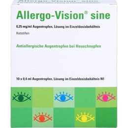 OmniVision GmbH ALLERGO-VISION sine 0,25 mg/ml At im Einzeldo.beh. 10X0.4 ml