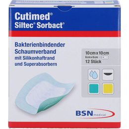 Avitamed Cutimed Siltec Sorbact PU-Verb.10x10 cm 12 St
