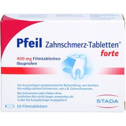 STADA Pfeil Zahnschmerz-Tabletten forte Filmtabletten 10 St