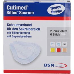 BSN Cutimed Siltec Sacrum 23x23 cm Kompressen 6 St