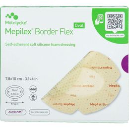 Mepilex Border Flex Schaumverb.haft.7,8x10 cm oval 5 St