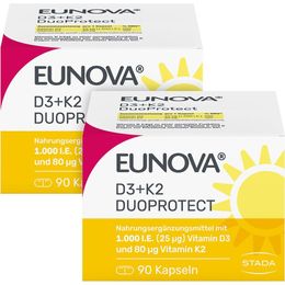 STADA Eunova DuoProtect D3+K2 1000 I.E./80 &mu;g Kaps.Kombi 2X90 St