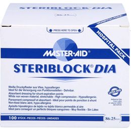 Steriblock Dia 25x86 mm Kompressionspfl.ster.wei&szlig; 100 St