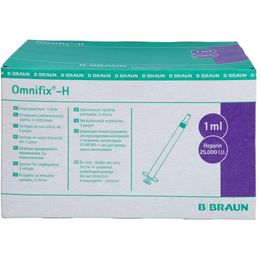 B.Braun Omnifix Heparinspr.1 ml 25.000 I.E. latexfrei 100X1 ml