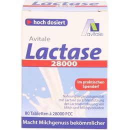 Avitale Lactase 28.000 Fcc Tabletten im Spender 80 St