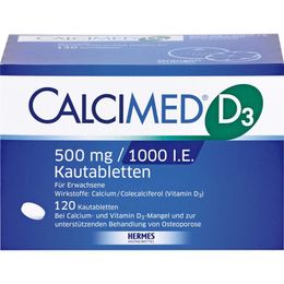HERMES Arzneimittel Calcimed D3 500 mg/1000 I.E. Kautabletten 120 St