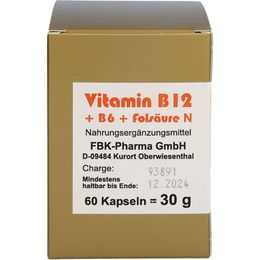 Vitamin B12+B6+Folsäure Komplex N Kapseln 60 St