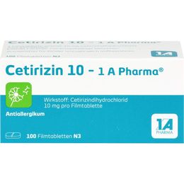 Cetirizin 10 1A Pharma Filmtabletten 100 Stück