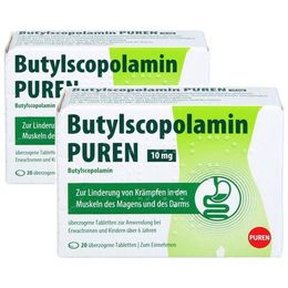 Butylscopolamin Puren 10 mg überzogene Tab. Set 2 St