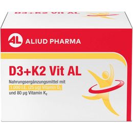 ALIUD D3 + K2 Vit AL 1000 I.E. / 80 ?g Kapseln: ein starkes Duo f&uuml;r die Knochen 90 St