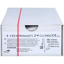 B.Braun Histoacryl Gewebekleber farblos Ampullen 5X0.5 ml