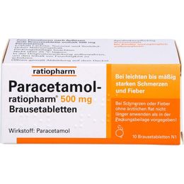 PARACETAMOL-ratiopharm 500 mg Brausetabletten 10 St