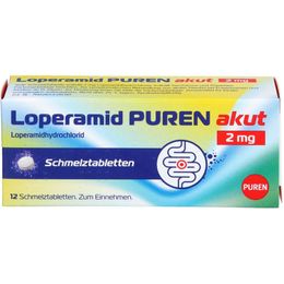 Loperamid Puren akut 2 mg Schmelztabletten 12 St