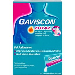 Reckitt Benckiser Deutschland GmbH Gaviscon Dual 500mg/213mg/325mg Susp.z.Einn.Btl. 24X10 ml