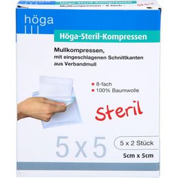 H&Ouml;GA-KOMPRESSEN 5x5 cm steril 8fach 5X2 St