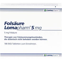 Fols&auml;ure Lomapharm 5 mg Tabletten 100 St