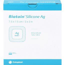 Avitamed Biatain Silicone Ag Schaumverband 7,5x7,5 cm 5 St