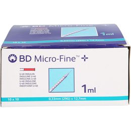 Bd MICRO-FINE+ Insulinspr.1 ml U40 12,7 mm 100X1 ml