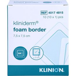 Schaumverband Border 7,5x7,5 cm haftend 10 St