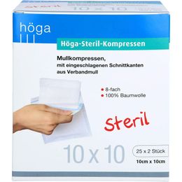 H&Ouml;GA-KOMPRESSEN 10x10 cm steril 8fach 25X2 St