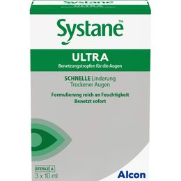 Systane Ultra Benetzungstropfen für die Augen 3X10 ml