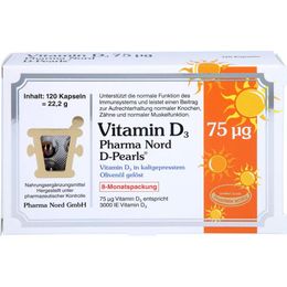 Vitamin D3 75 &mu;g Pharma Nord D-Pearls Kapseln 120 St