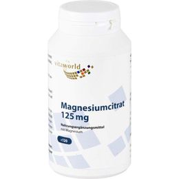 vitaworld Magnesiumcitrat 125 mg Kapseln 120 St