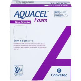 Aquacel Foam nicht adhäsiv 5x5 cm Verband 10 St