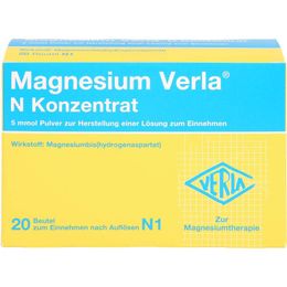 Verla-Pharm Arzneimittel GmbH & Co. KG Magnesium Verla N Konzentrat Plv.z.H.e.L.z.Einn. 20 St