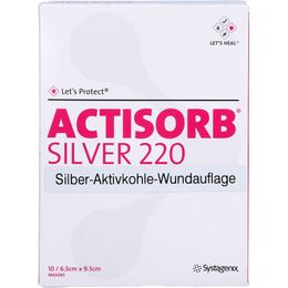 Actisorb 220 Silver 6,5x9,5 cm steril Kompressen 10 St