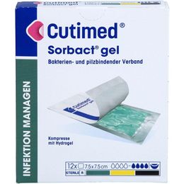 Avitamed Cutimed Sorbact Gel Kompressen 7,5x7,5 cm 12 St