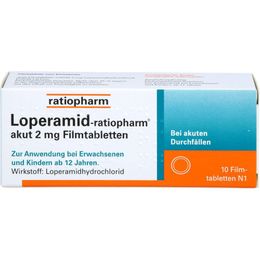 LOPERAMID-ratiopharm akut 2 mg Filmtabletten 10 St