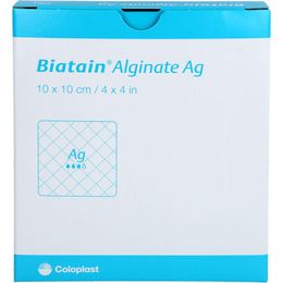 EurimPharm Arzneimittel Biatain Alginate Ag Kompressen 10x10 cm mit Silber 10 St