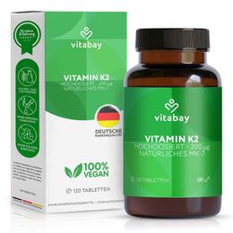 Vitamin K2 200 &mu;g MK-7 vegan hochdosiert Tabletten 120 St
