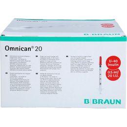 B.Braun Omnican Insulinspr.0,5 ml U40 m.Kan.0,30x8 mm ein. 100X1 St