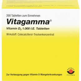 W&Ouml;RWAG PHARMA Vitagamma Vitamin D3 1.000 I.E. Tabletten 200 St