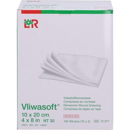 Lohmann & Rauscher Vliwasoft Vlieskompressen steril 10x20 cm 4l. 150 St