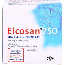 Eicosan 750 Omega-3 Konzentrat Weichkapseln 240 St