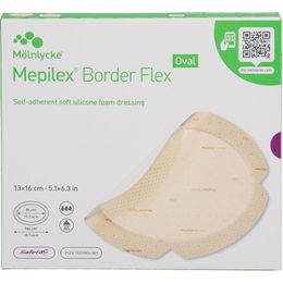 Mepilex Border Flex Schaumverb.haft.13x16 cm oval 5 St
