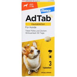 Adtab 225 mg Kautabletten f&uuml;r Hunde >5,5-11 kg 3 St