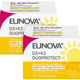 STADA Eunova DuoProtect D3+K2 2000 I.E./80 &mu;g Kapseln 2X90 St