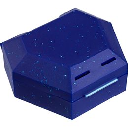 Zahnspangenbox mit Kordel blau mit Glitzer 1 St