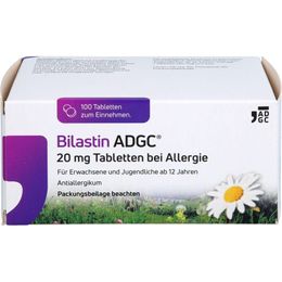 Bilastin Adgc 20 mg Tabletten bei Allergie 100 St